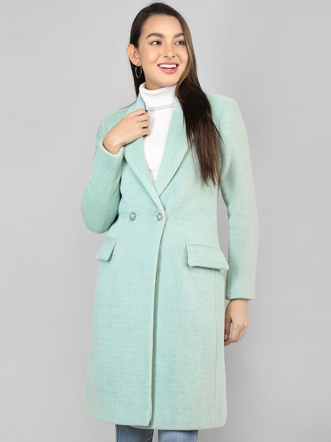 Buy Rage Double Breasted Overcoat - Coats for Women 25300284 | Myntra