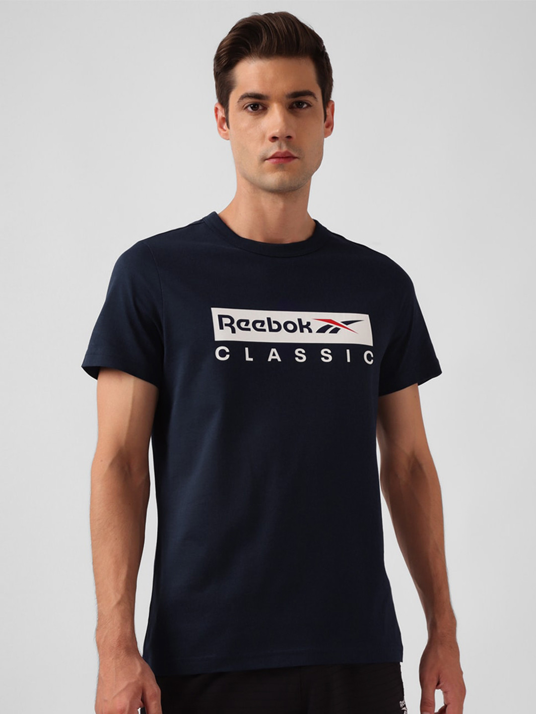 Buy Reebok Slim Fit Typography Printed Pure Cotton T Shirt - Tshirts ...