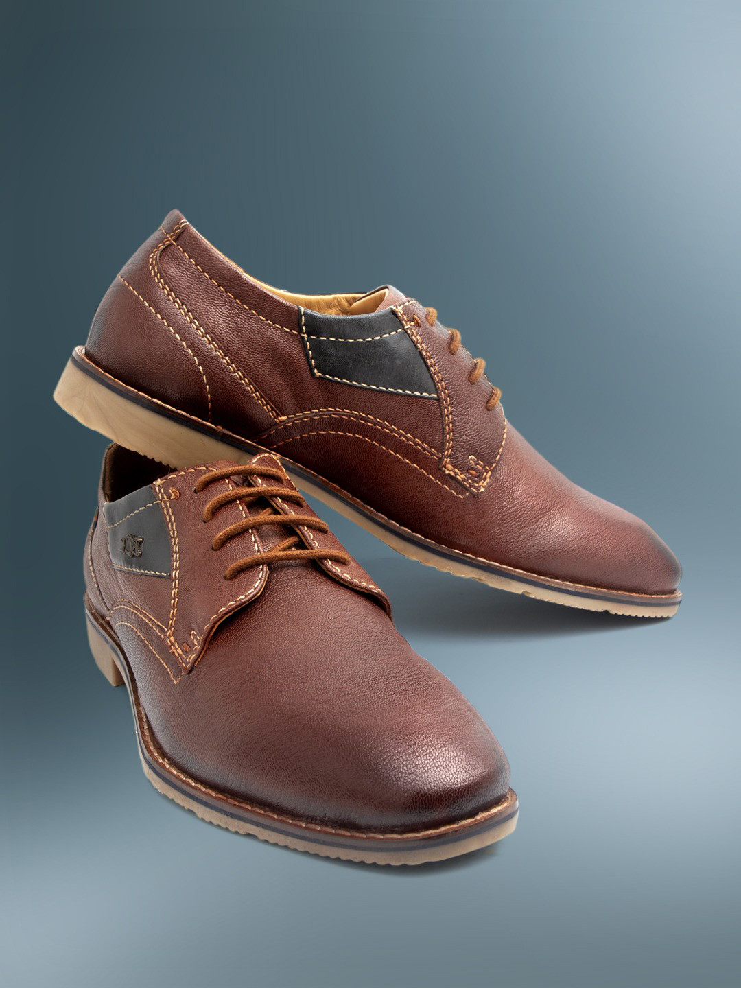 Buy Buckaroo Men Colourblocked Leather Derbys - Casual Shoes for Men ...