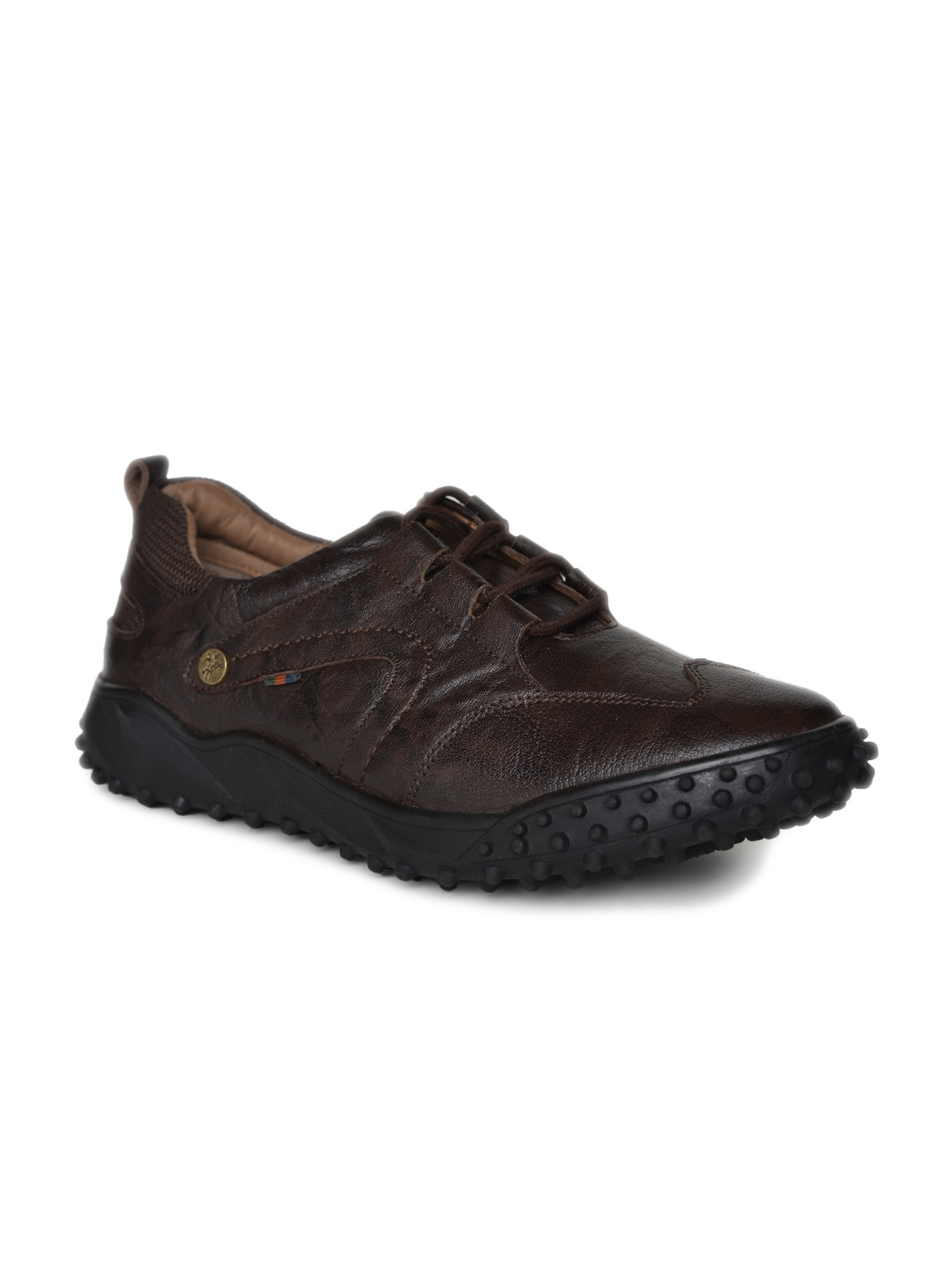 Buy Buckaroo Men Trip Textured Leather Sneakers - Casual Shoes for Men ...