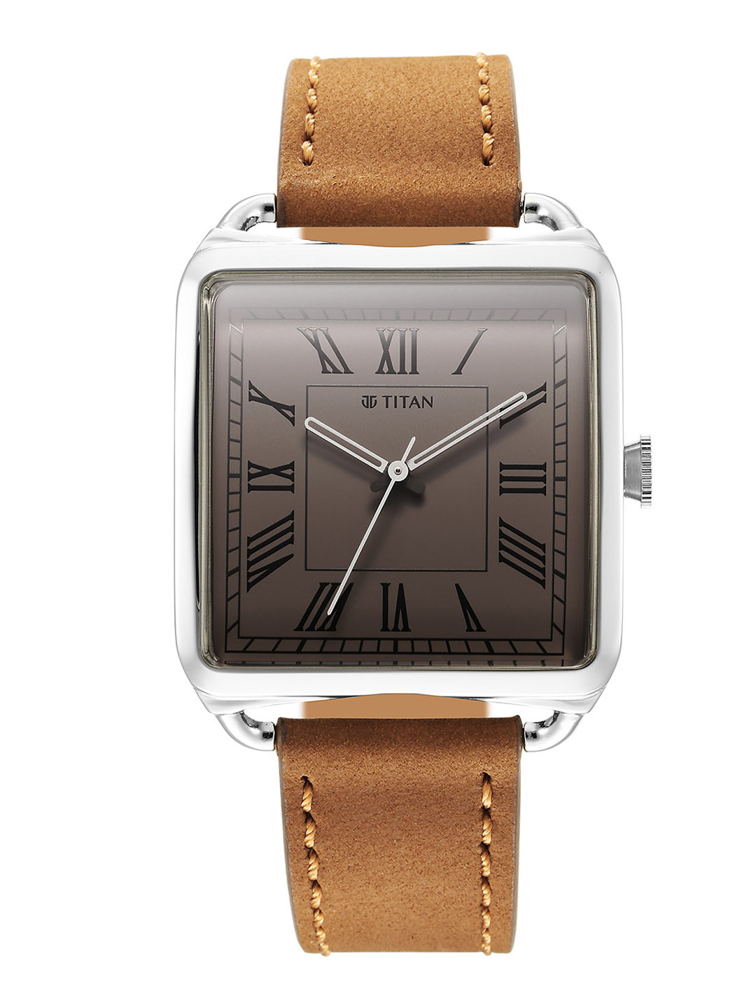 Buy Titan Men Textured Dial & Leather Straps Analogue Watch 1676SL02 ...