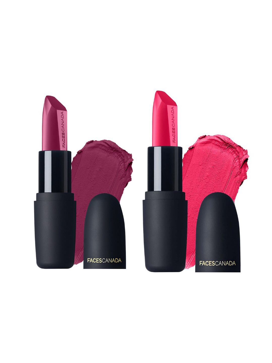 Buy FACES CANADA Set Of 2 Weightless Matte Lipstick 4.5g Each Hot Plum ...
