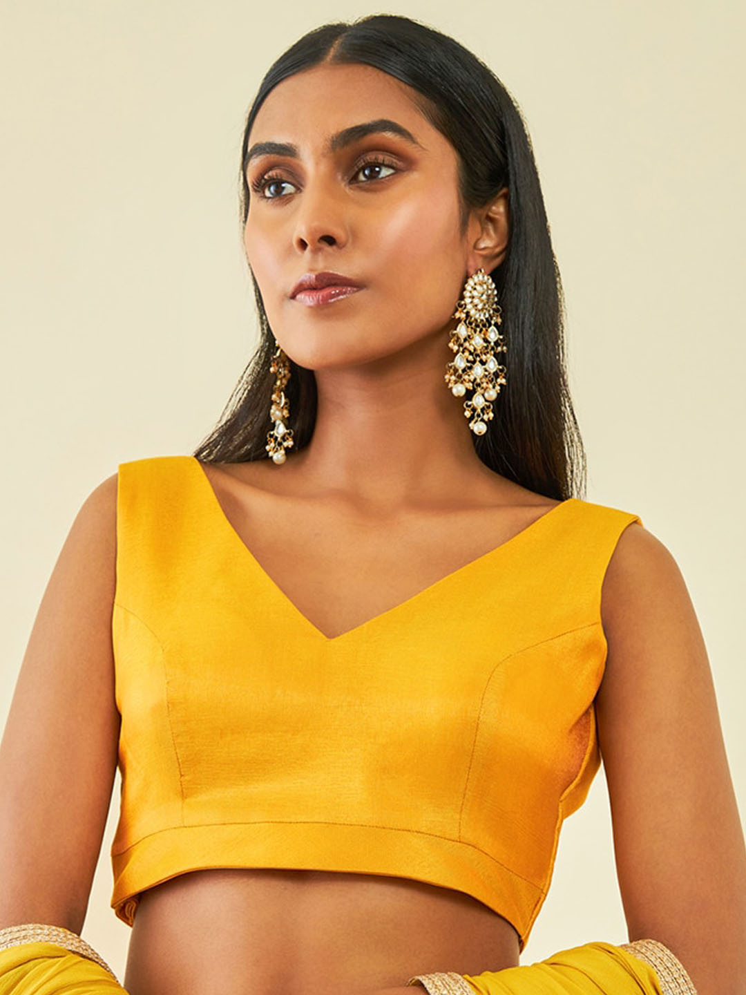 Buy Soch V Neck Tussar Saree Blouse - Saree Blouse for Women 25305516 ...