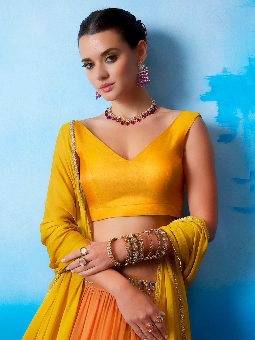 Buy Soch V Neck Tussar Saree Blouse - Saree Blouse for Women 25305516 ...