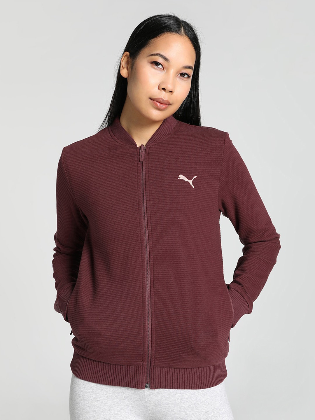 Buy Puma Reversible Full Zip Cotton Sporty Jacket - Jackets for Women ...