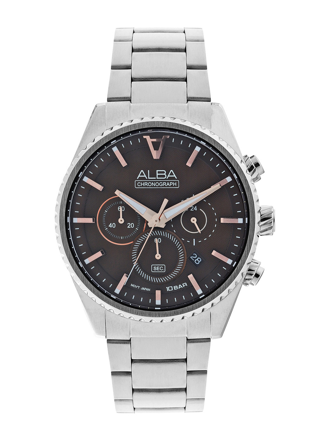 Buy Alba Men Stainless Steel Bracelet Style Straps Analogue Chronograph ...