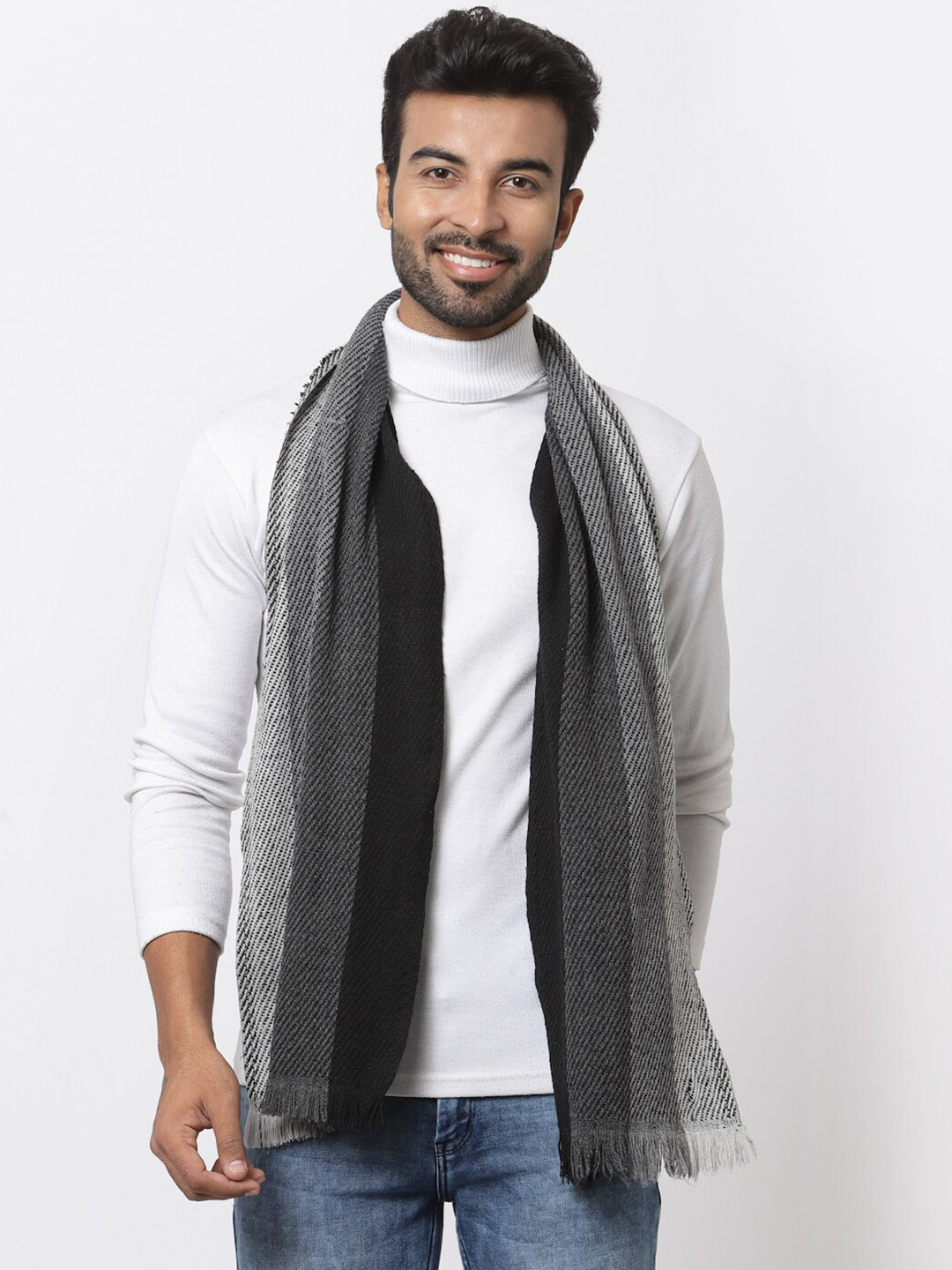 Buy WEAVERS VILLA Colourblocked Mufflers - Mufflers for Men 25326804 ...