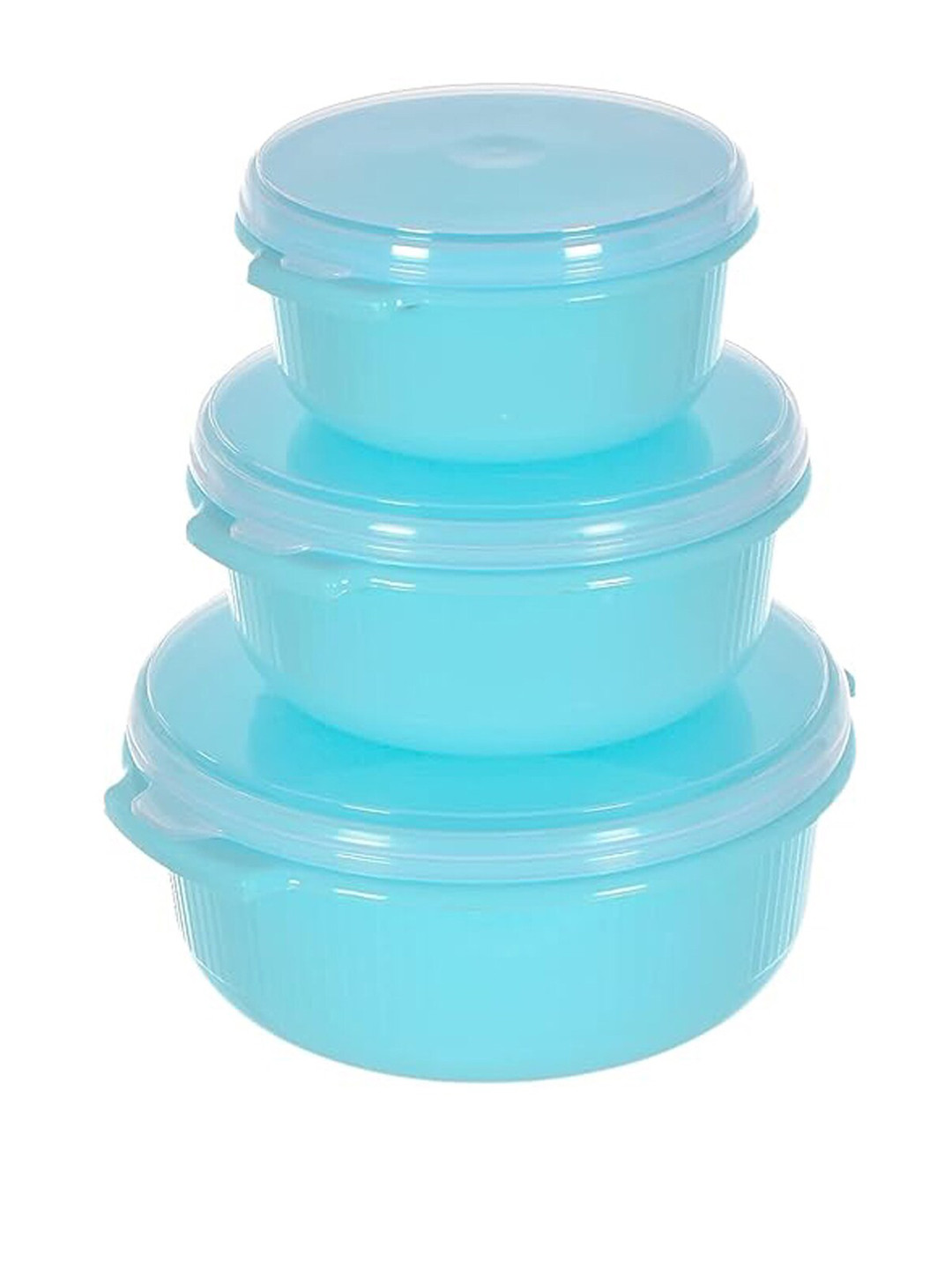 Buy Kuber Industries Blue 3 Pieces Food Grade, Microwave & Freezer Safe ...