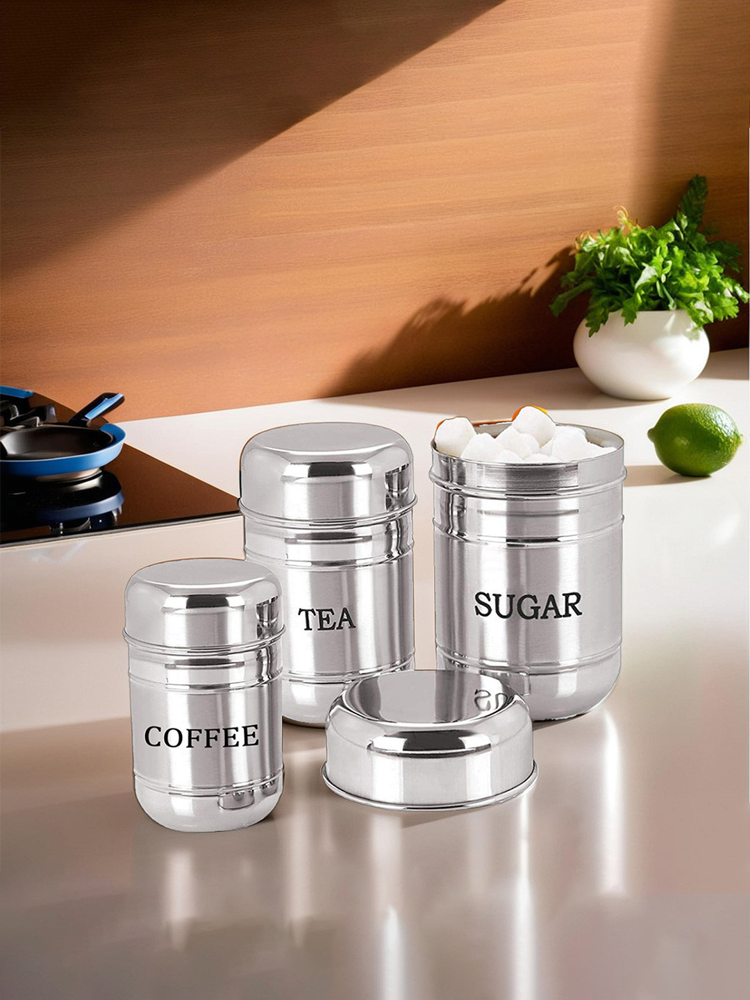 Buy Kuber Industries 3 Pcs Stainless Steel Kitchen Storage Containers ...