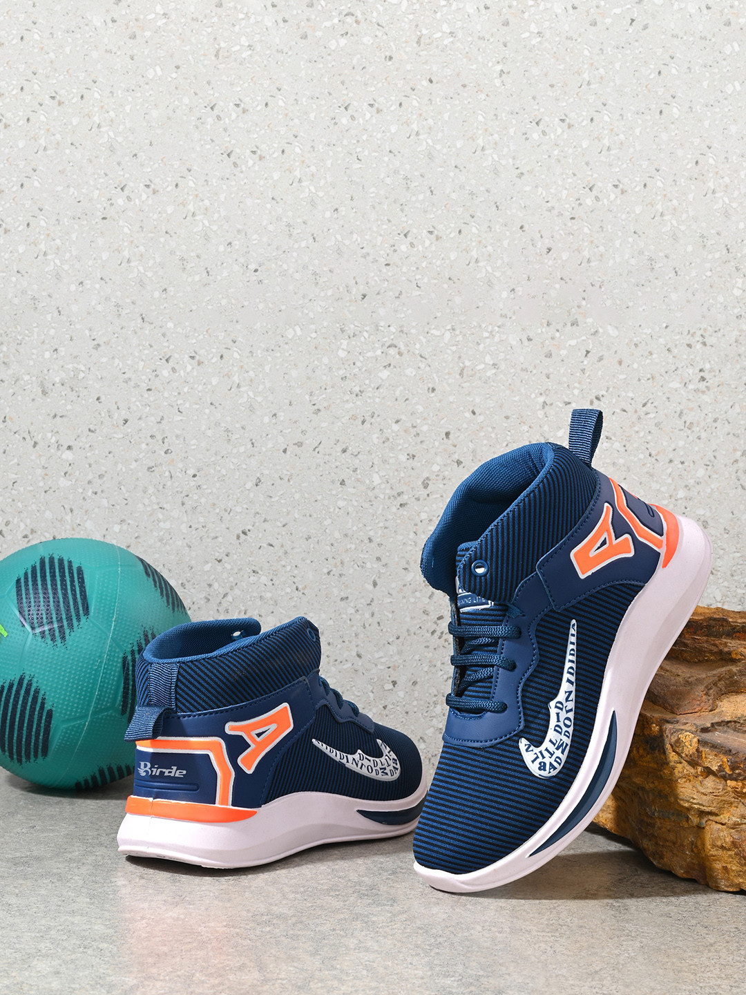 Buy BIRDE Kids Mid Top Colourblocked Mesh Comfort Insole Sneakers ...