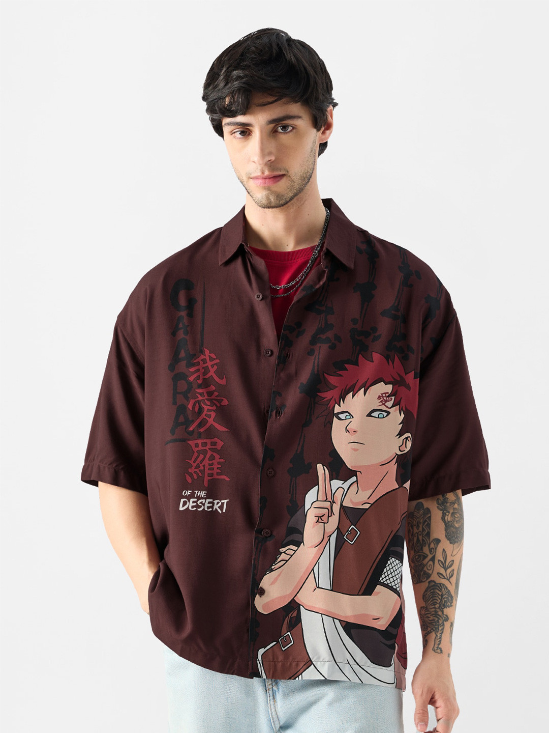 Buy The Souled Store Relaxed Graphic Printed Pure Cotton Shirt - Shirts ...