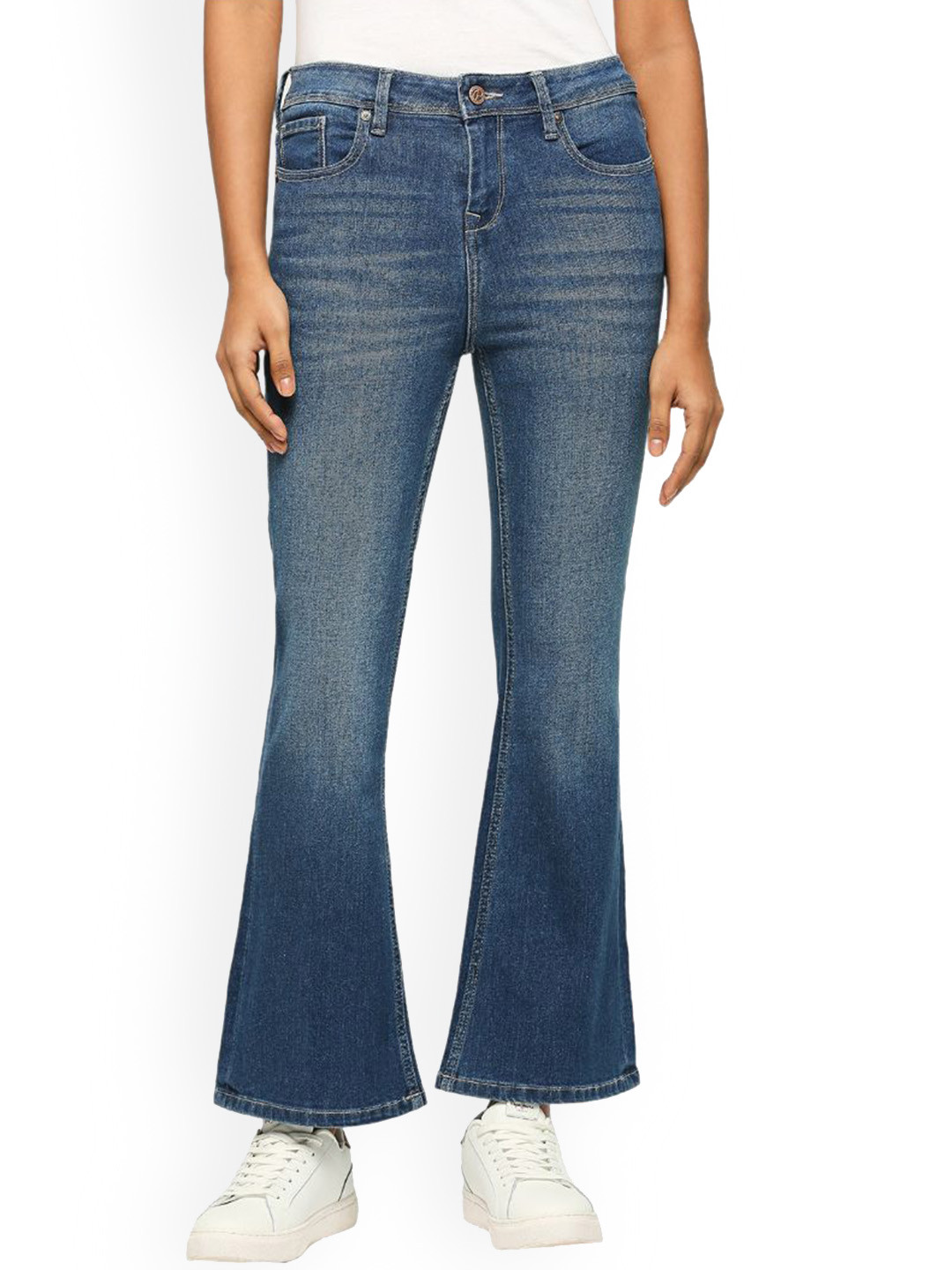 Buy Pepe Jeans Women Bootcut Fit High Rise Stretchable Jeans - Jeans ...