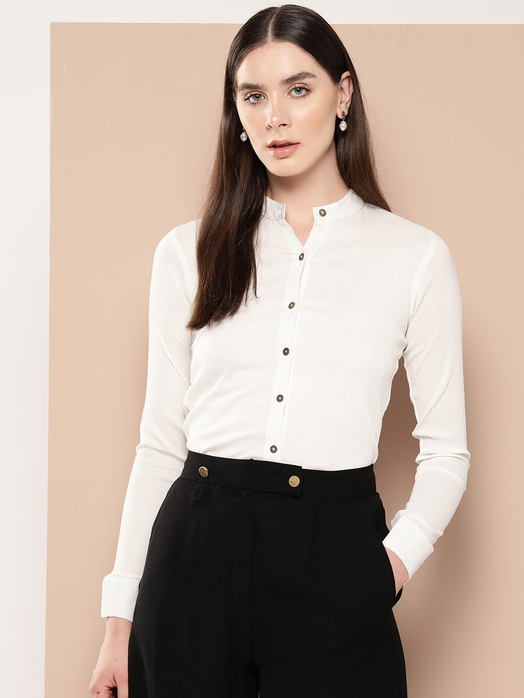 Buy INVICTUS Women Solid Standard Opaque Formal Shirt - Shirts for ...