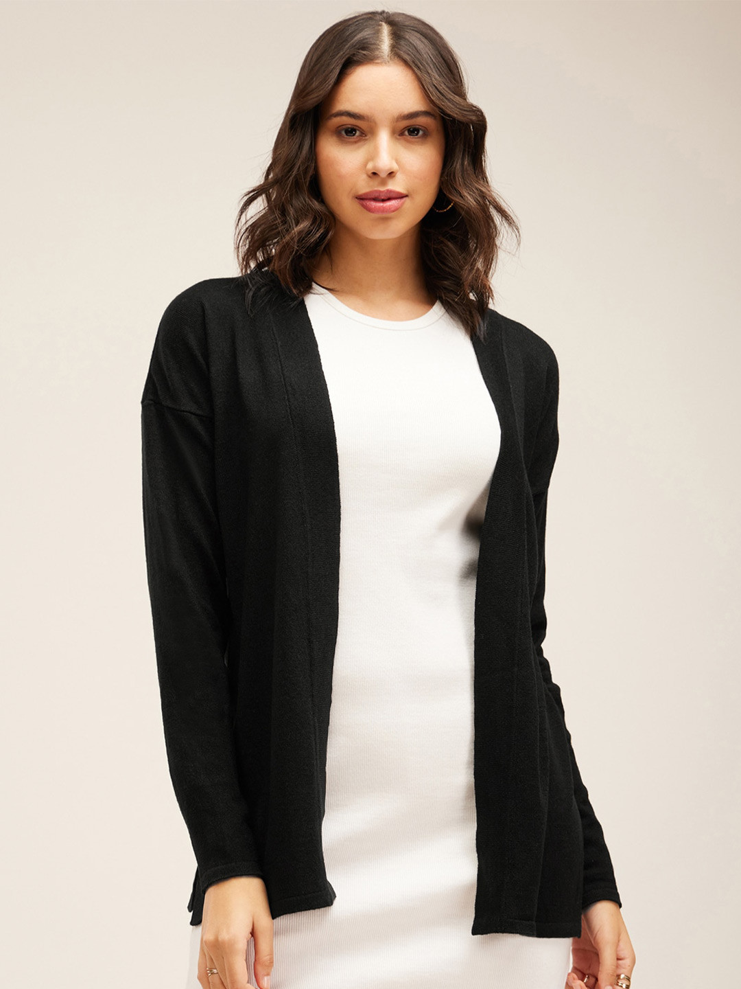 Buy FableStreet Shawl Collar Acrylic Front Open Sweaters - Sweaters for ...