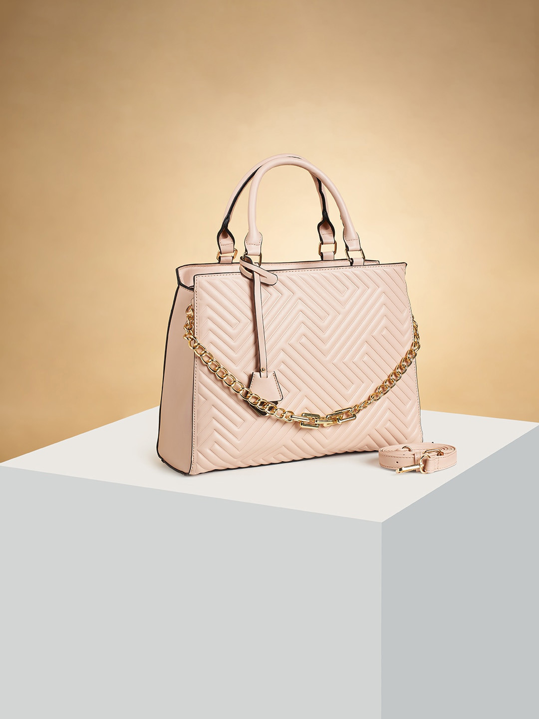 Buy Forever Glam By Pantaloons Textured Structured Handheld Bag With ...