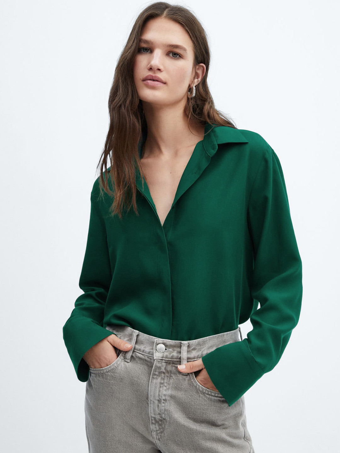 Buy MANGO Regular Fit Casual Shirt - Shirts for Women 25377138 | Myntra
