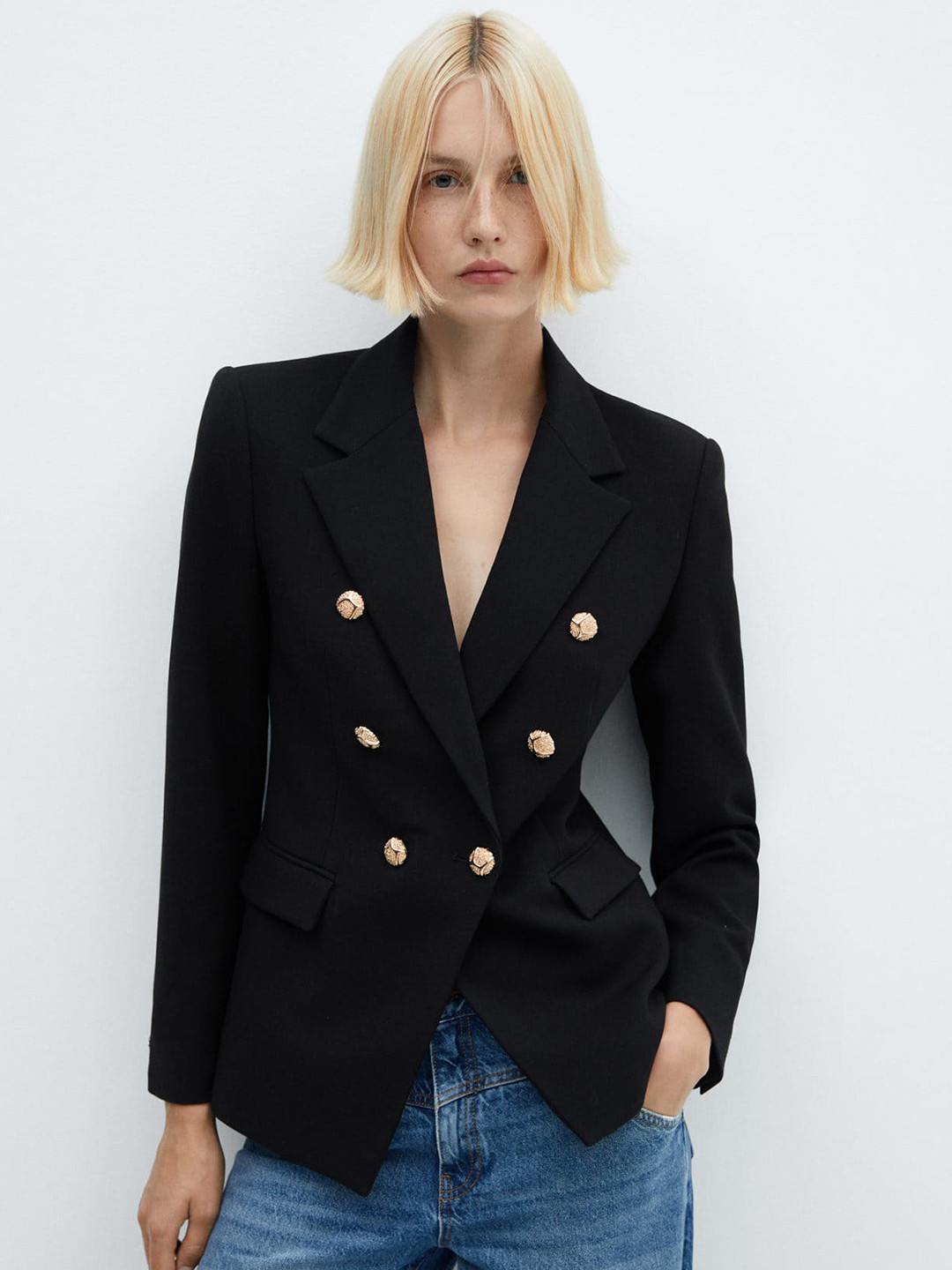 Buy MANGO Double Breasted Blazer - Blazers for Women 25377248 | Myntra