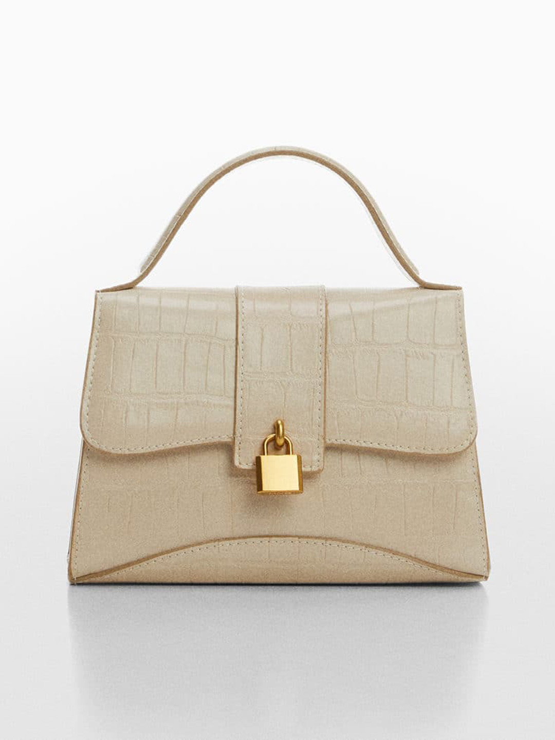 Buy MANGO Croc Textured Structured Sling Bag - Handbags for Women ...