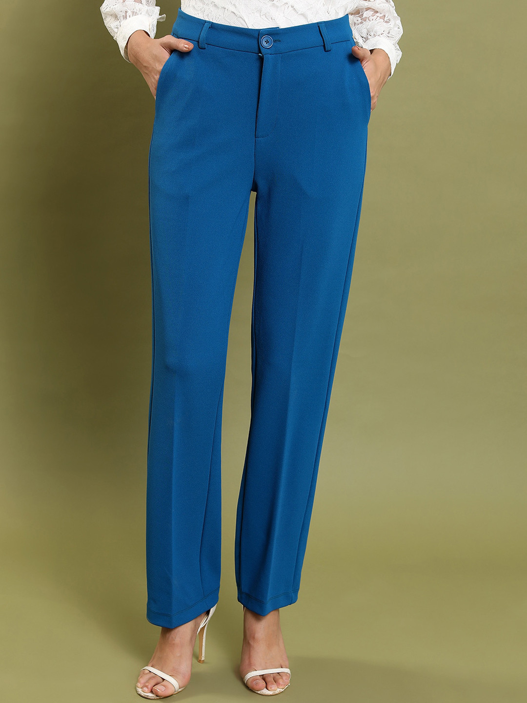 Buy KETCH Women Mid Rise Trousers - Trousers for Women 25378128 | Myntra
