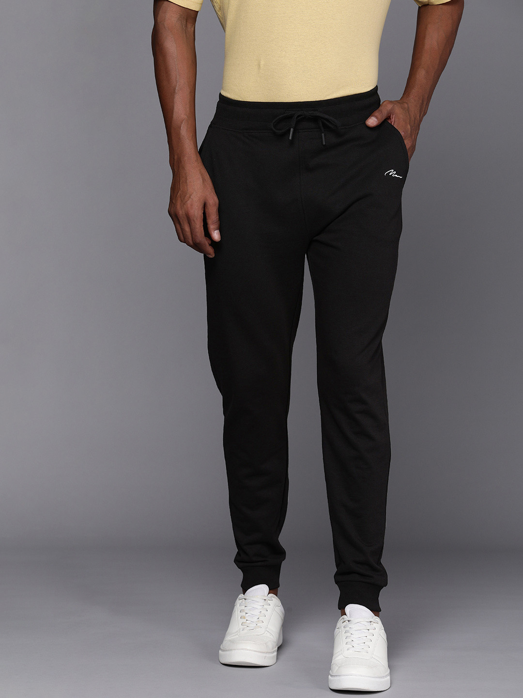 Buy BoohooMAN Men Mid Rise Solid Regular Fit Joggers - Track Pants for ...