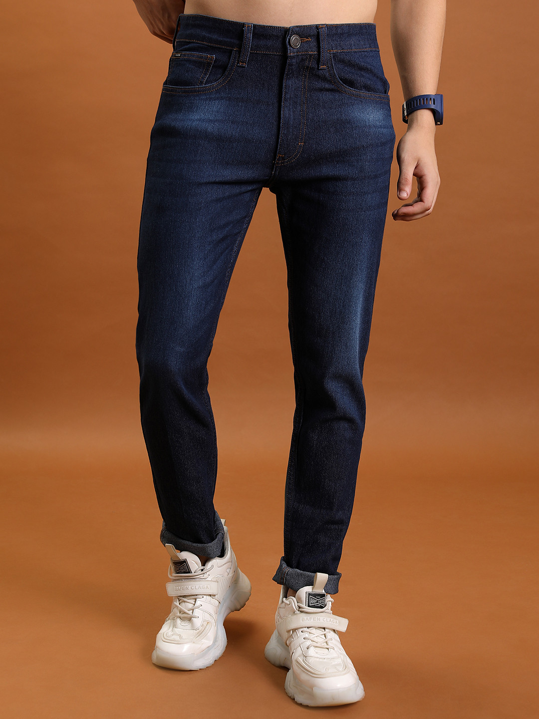 Buy HIGHLANDER Men Slim Fit Mid Rise Medium Shade Jeans - Jeans for Men ...