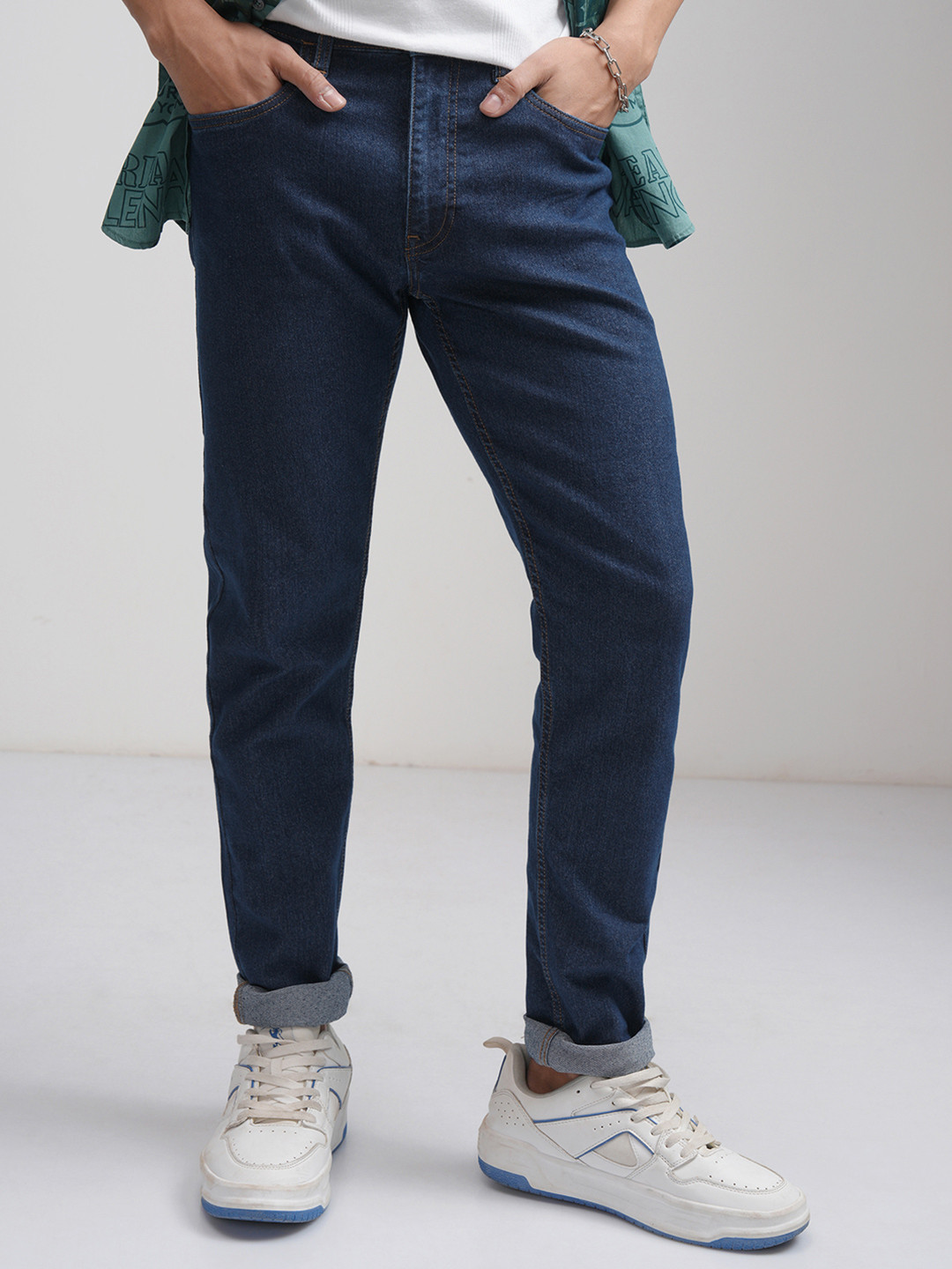 Buy HIGHLANDER Men Slim Fit Clean Look No Fade Stretchable Jeans ...