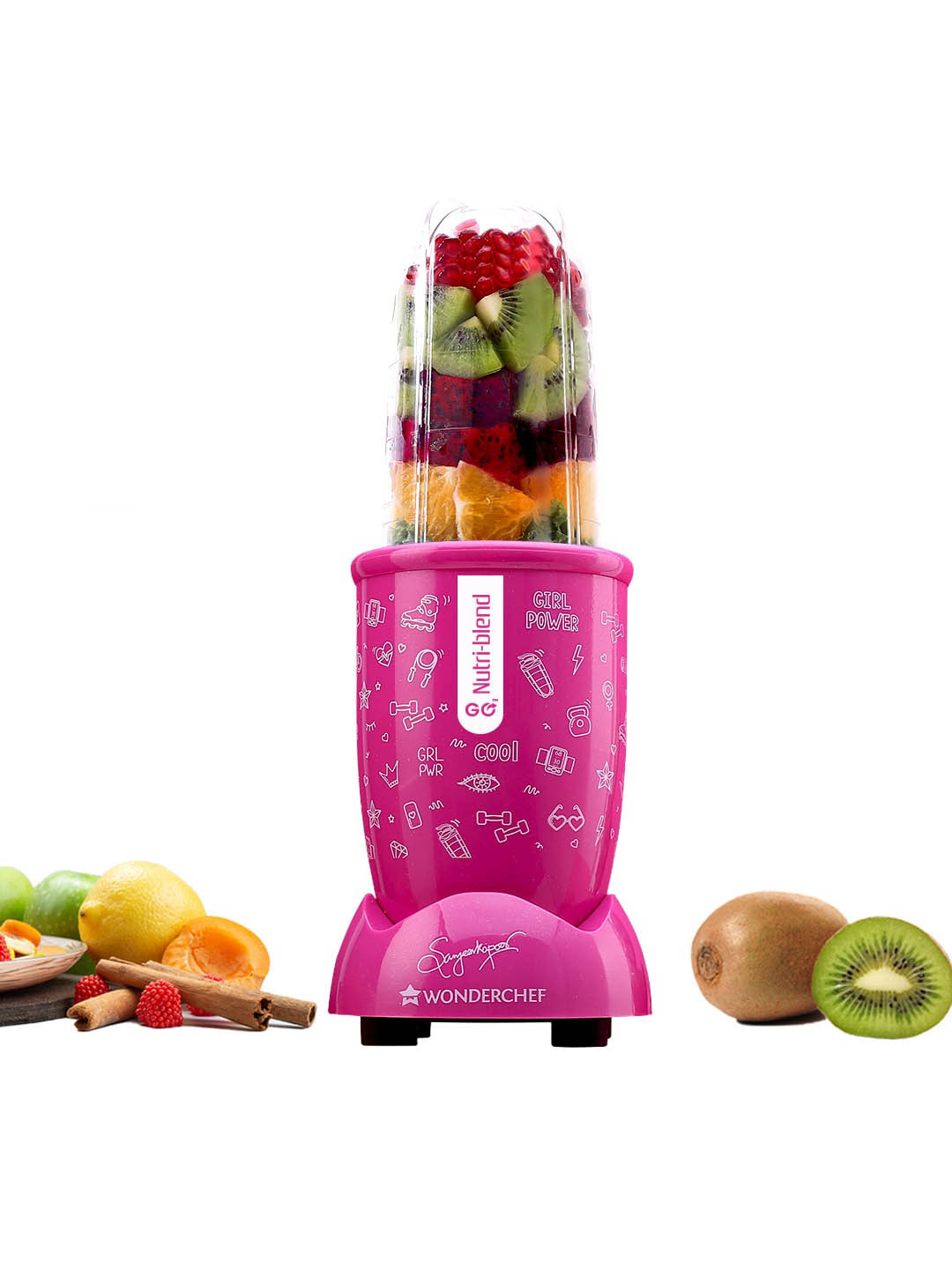 Buy Wonderchef Nutri Blend GO Pink Juicer 400 Watt 500 Ml - Juicer ...
