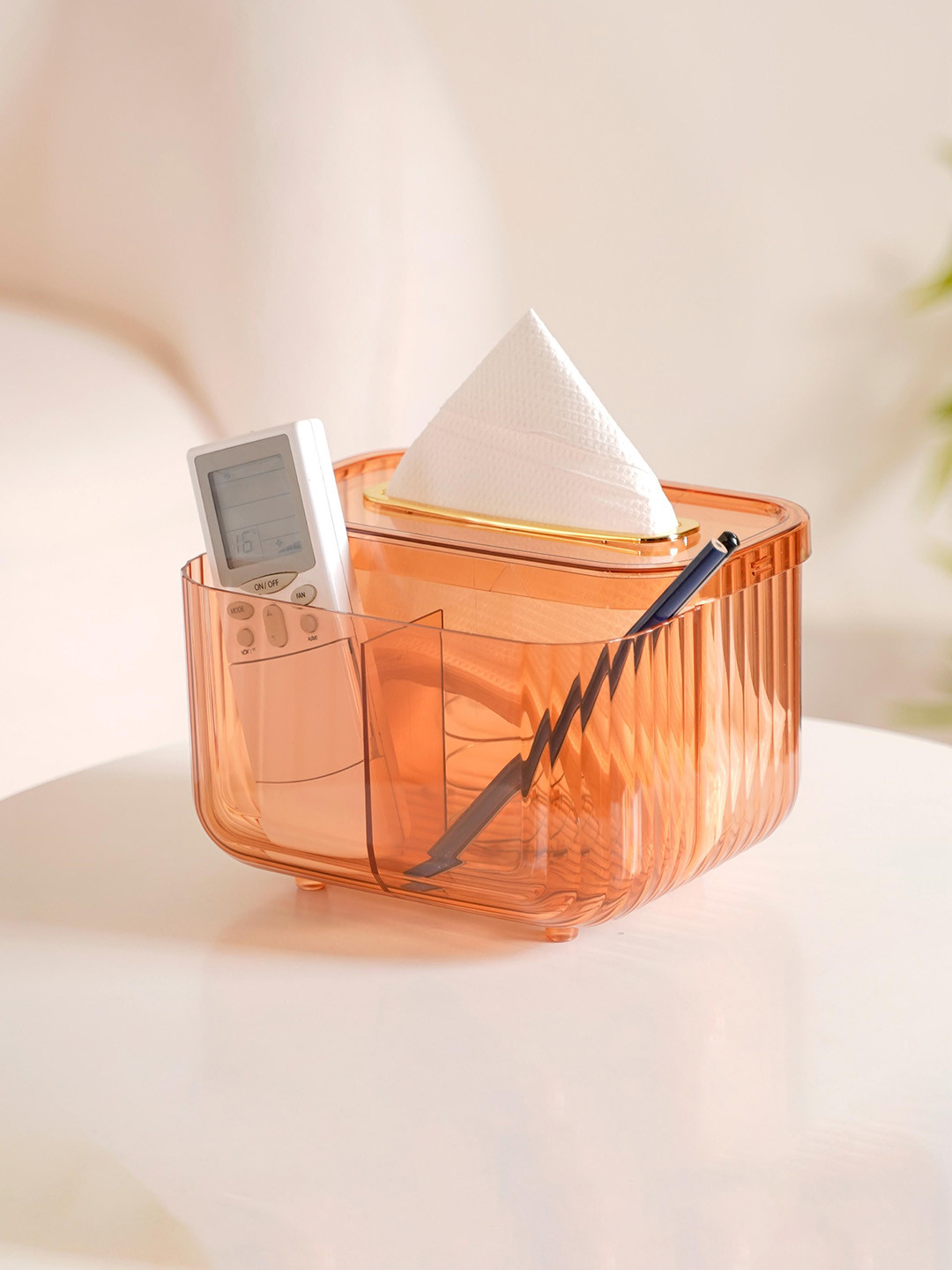 Buy Nestasia Amber Orange Textured Tissue Box - Tissue Holders for ...