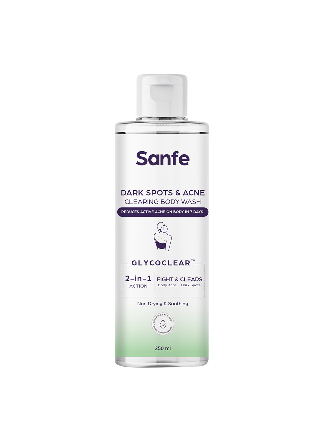 Buy Sanfe Glycoclear Dark Spots & Acne Clearing Body Wash 250ml - Body ...