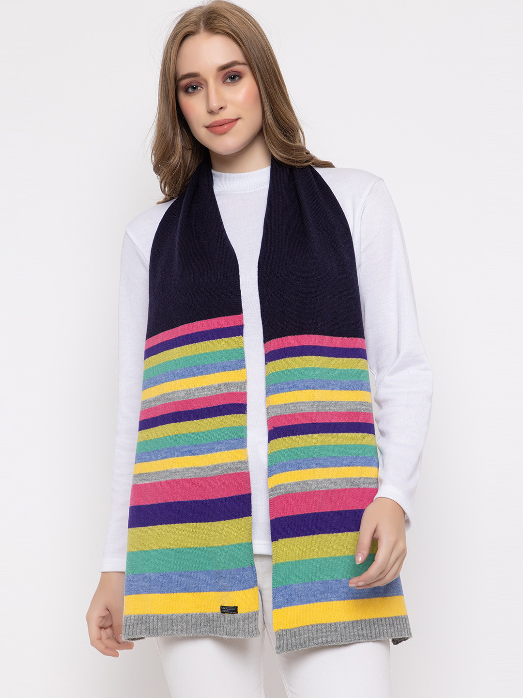 Buy 513 Striped Ribbed Acrylic Muffler - Mufflers for Women 25415076 ...