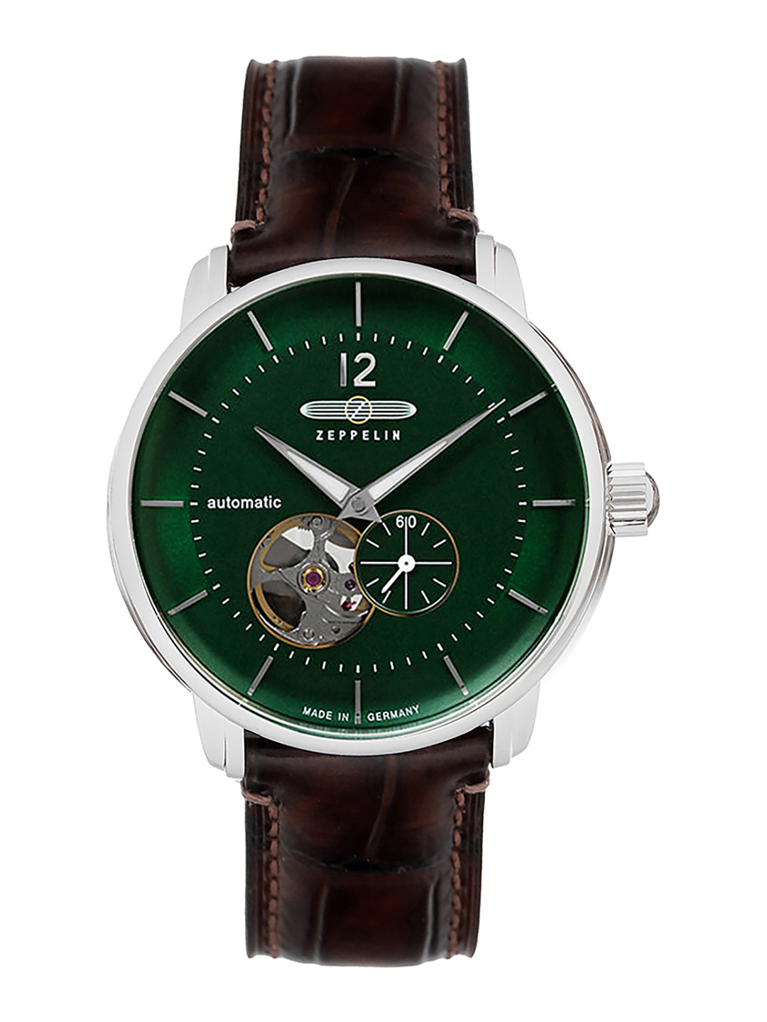 Buy ZEPPELIN Men Skeleton Dial & Brown Leather Straps Analogue ...