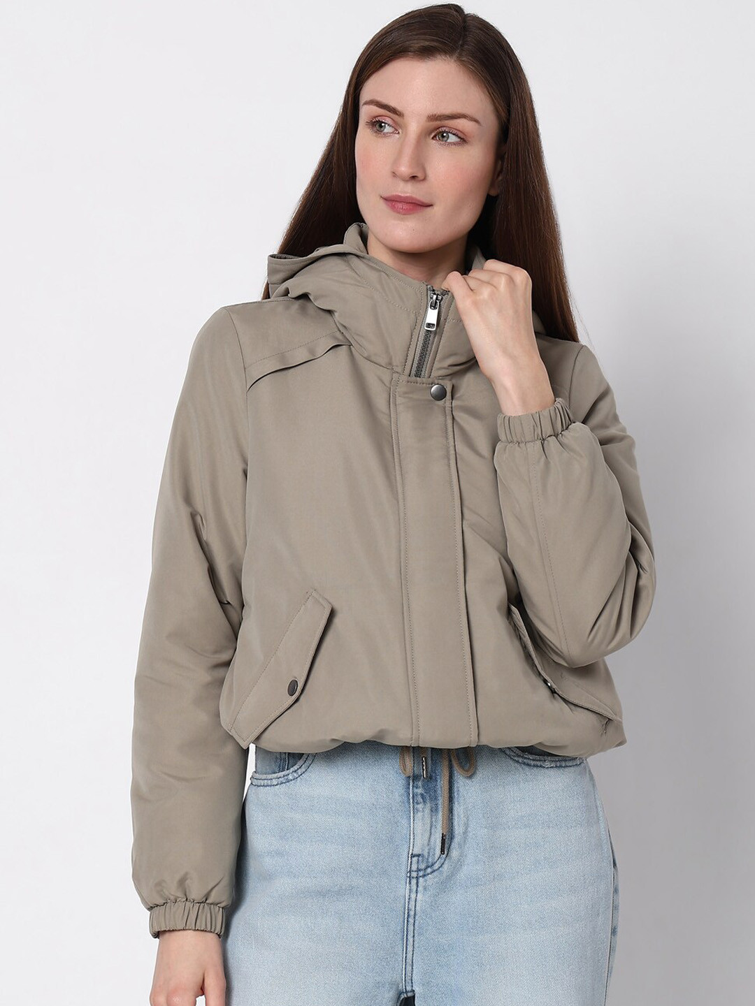 Buy Vero Moda Hooded Puffer Jacket - Jackets for Women 25418756 | Myntra