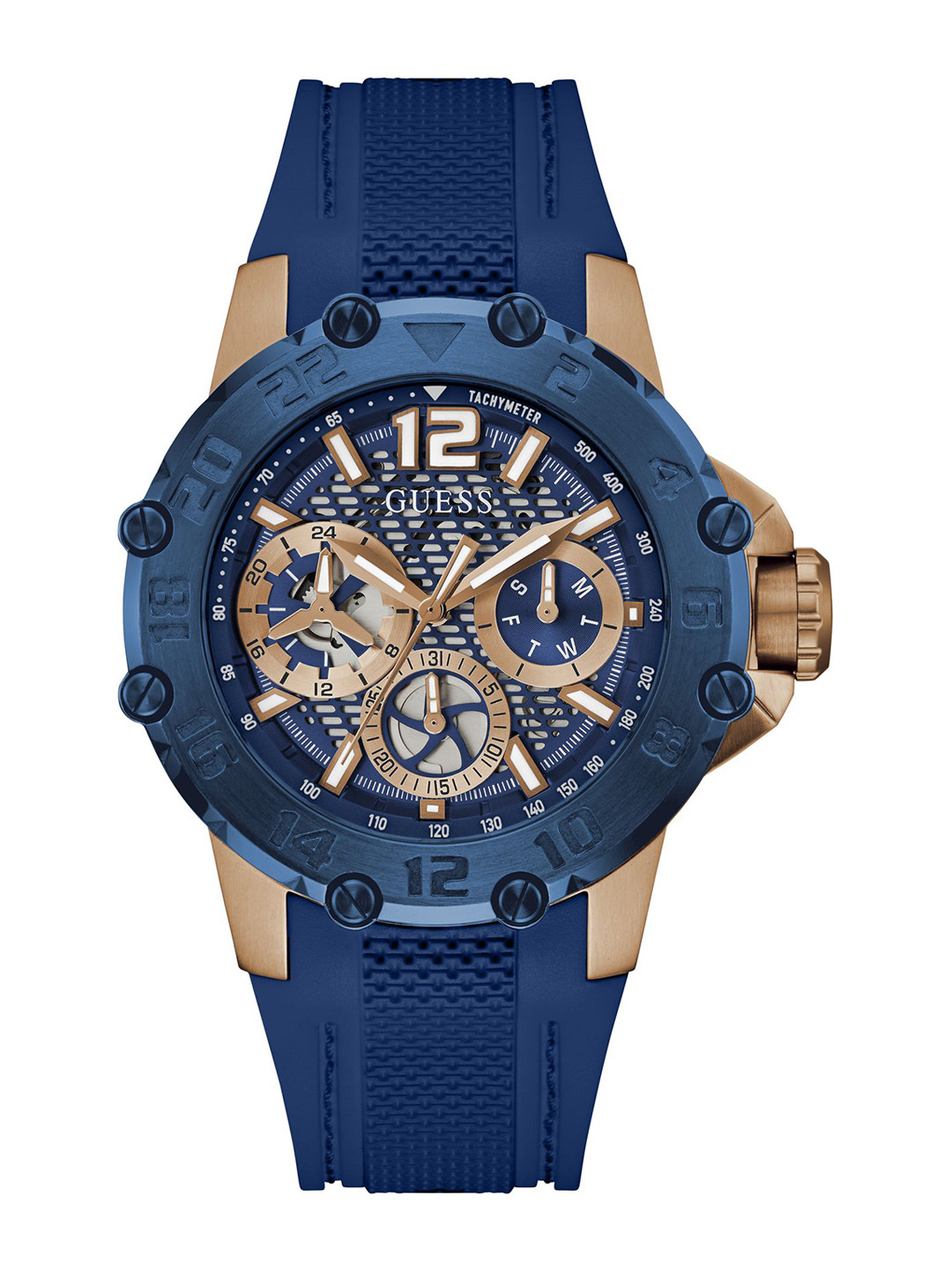 Buy GUESS Men Embellished Dial & Straps Analogue Watch GW0640G3 ...