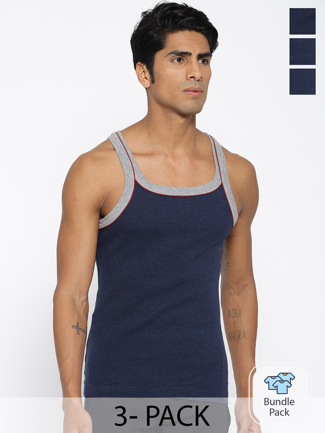 Buy Jockey Pack Of 3 Cotton Innerwear Vests - Innerwear Vests for Men ...