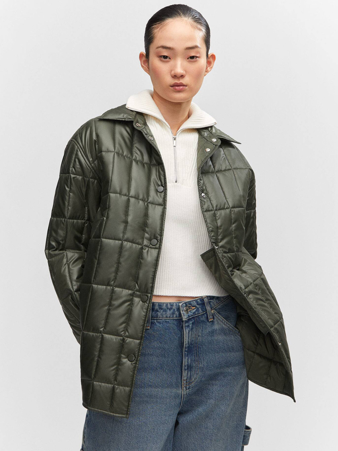 Buy MANGO Waterproof Longline Quilted Jacket - Jackets for Women ...