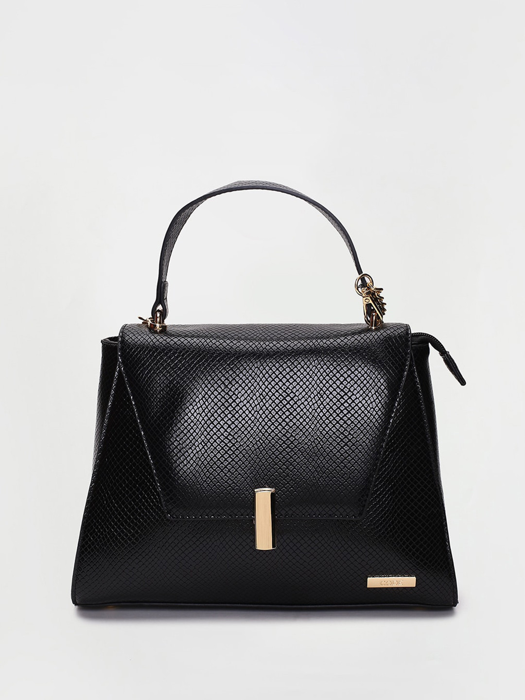 Buy CODE By Lifestyle Textured Structured Satchel Bag - Handbags for ...
