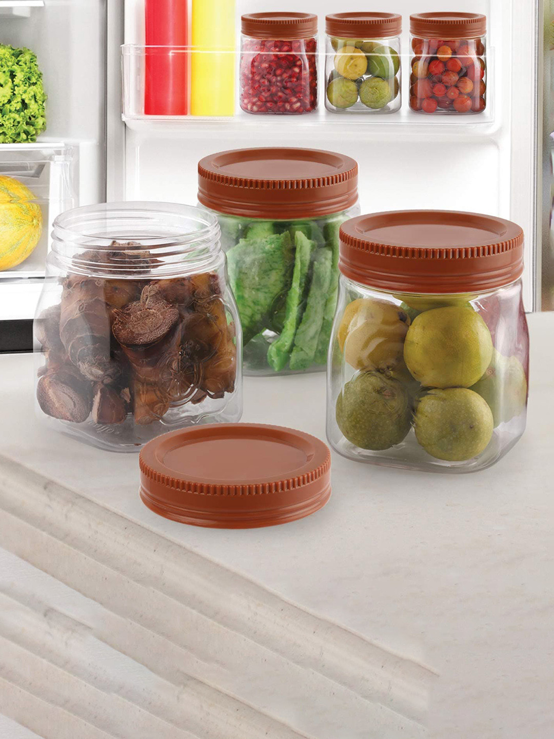 Buy Cello Maroon & Transparent 9 Pieces Airtight Food Containers ...