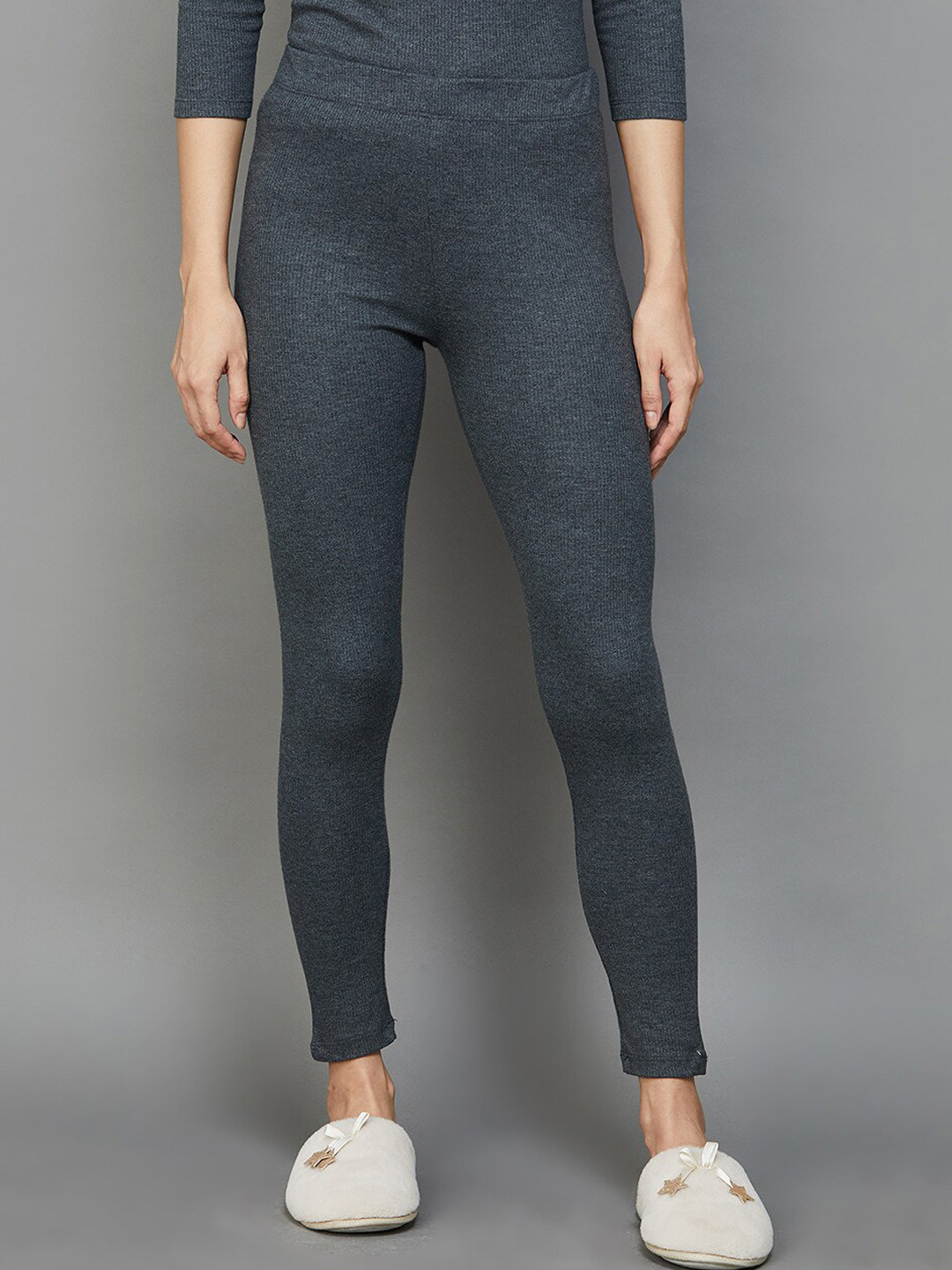 Buy Ginger By Lifestyle Women Ribbed Cotton Thermal Bottom - Thermal ...