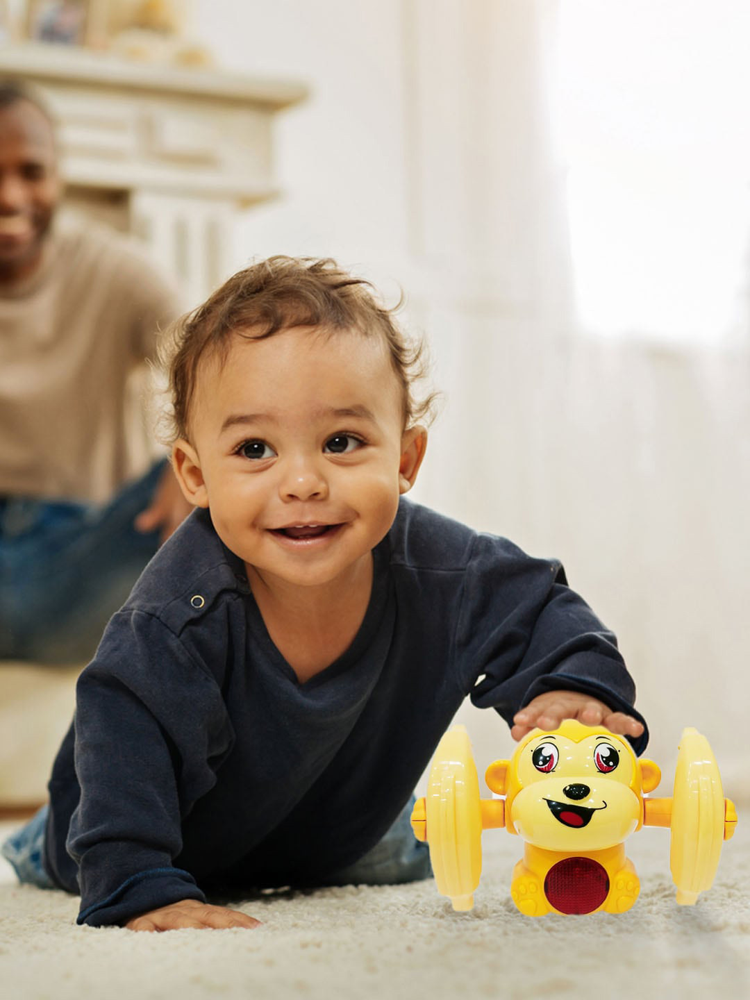 Buy WEMBLEY Kids Monkey Musical Toy With Voice Control & Sound Effects ...