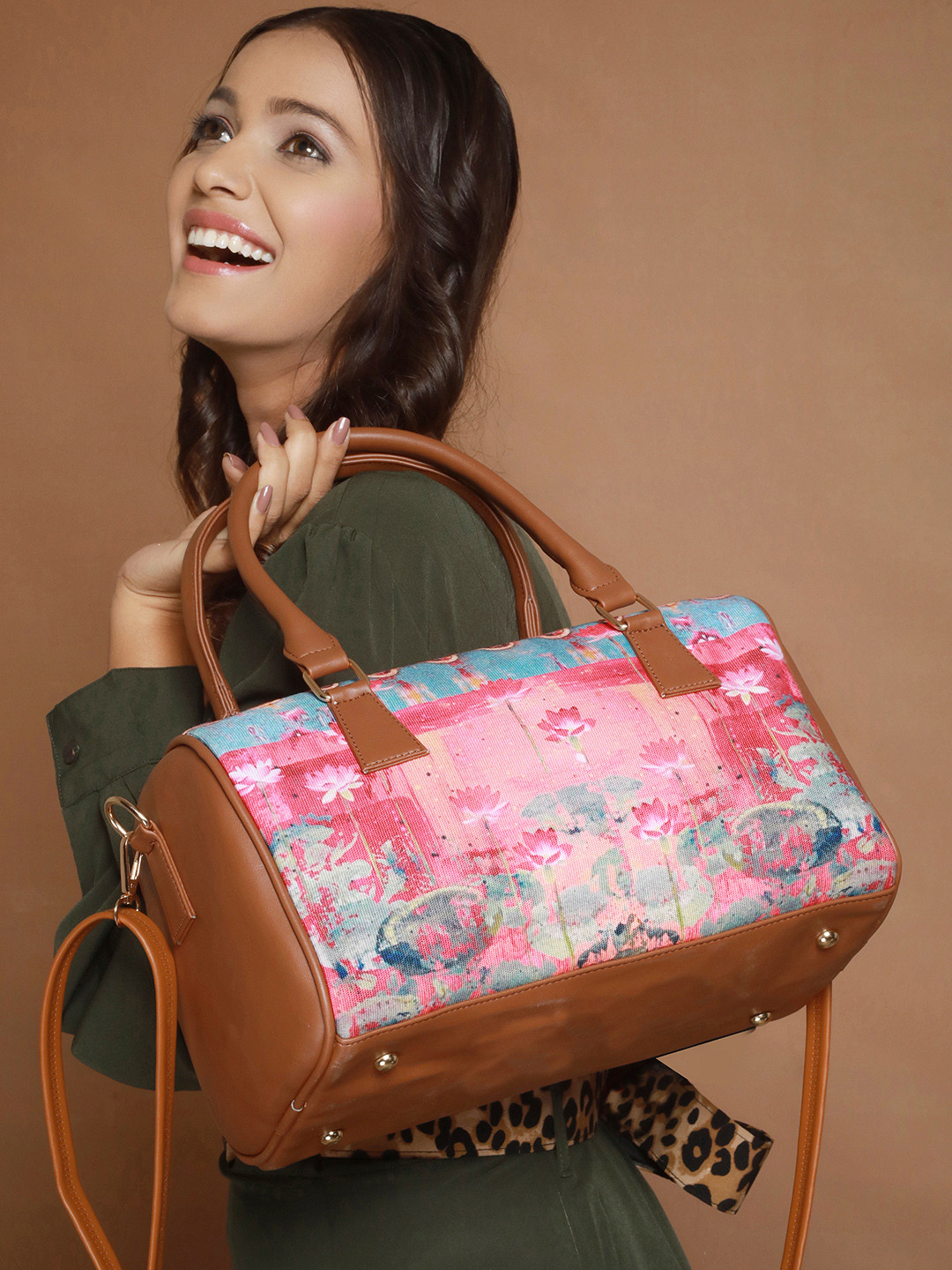 Buy Sangria Ethnic Motifs Printed Structured Handheld Bag - Handbags ...