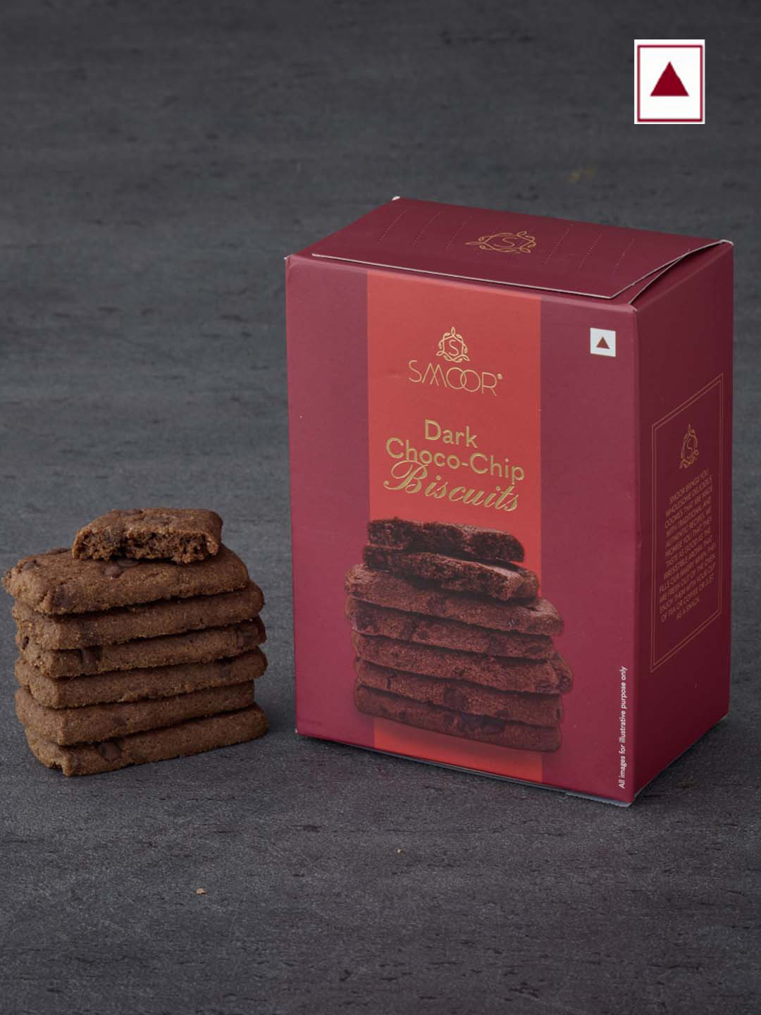 Buy SMOOR Set Of 2 Dark Chocochips Cookies 200 Gm Each - Cookies for ...