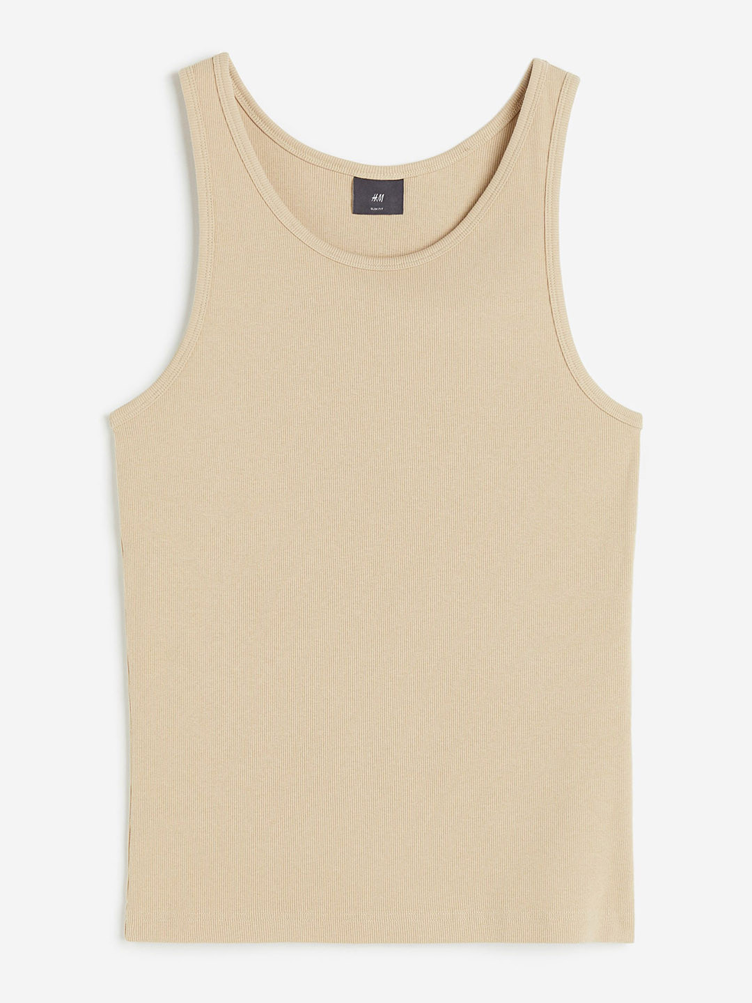 Buy H&M Men Slim Fit Ribbed Vest Top - Innerwear Vests for Men 25456364 ...