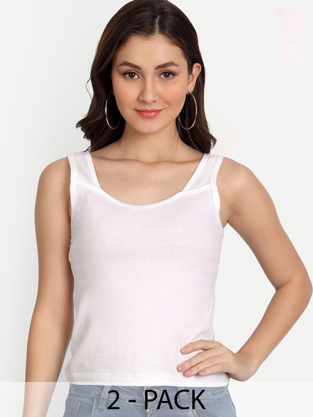 Buy Aimly Pack Of 2 Cotton Camisoles - Camisoles for Women 25456986 ...