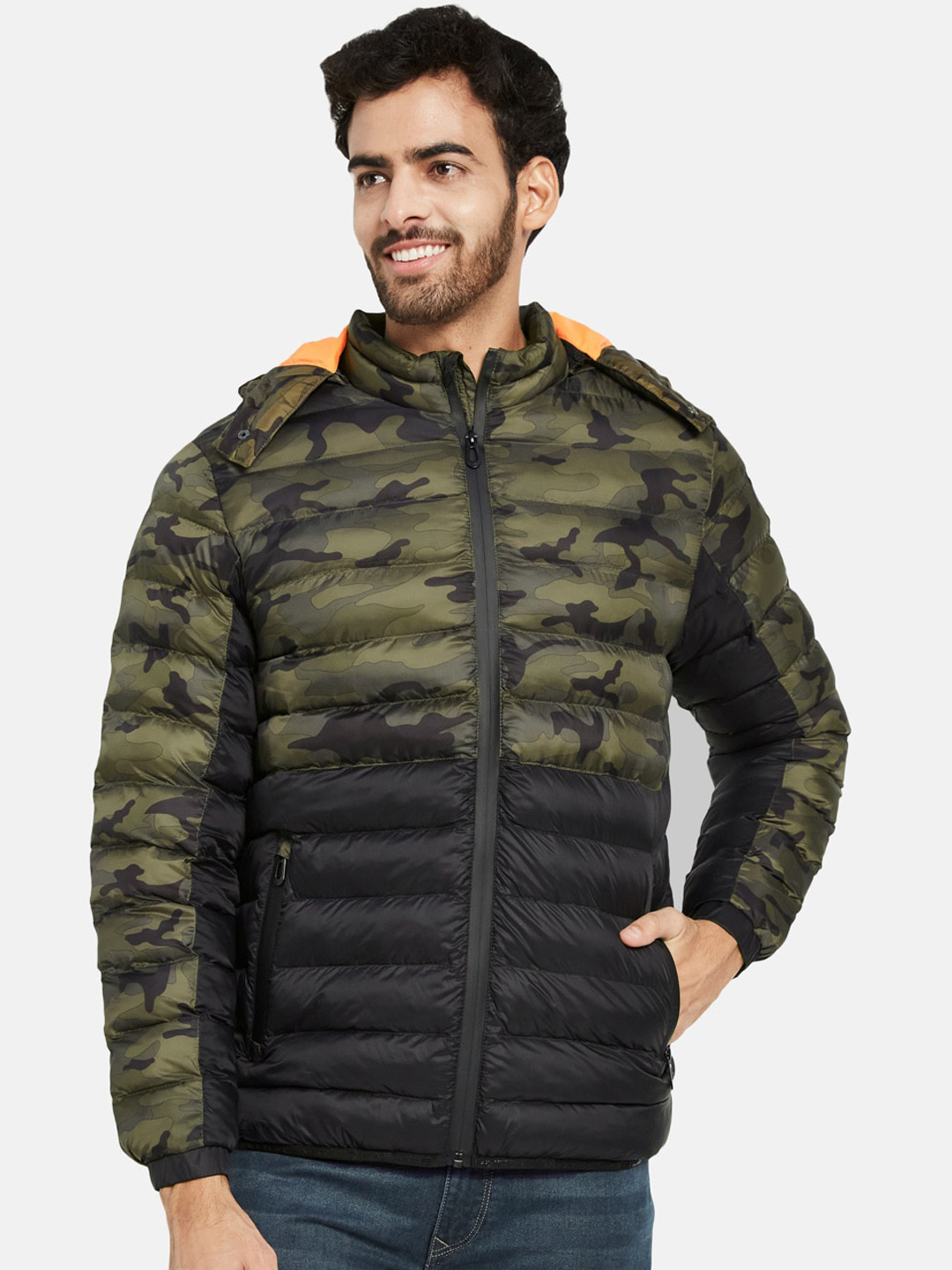 Buy METTLE Camouflage Printed Hooded Padded Jacket - Jackets for Men 25458676 | Myntra