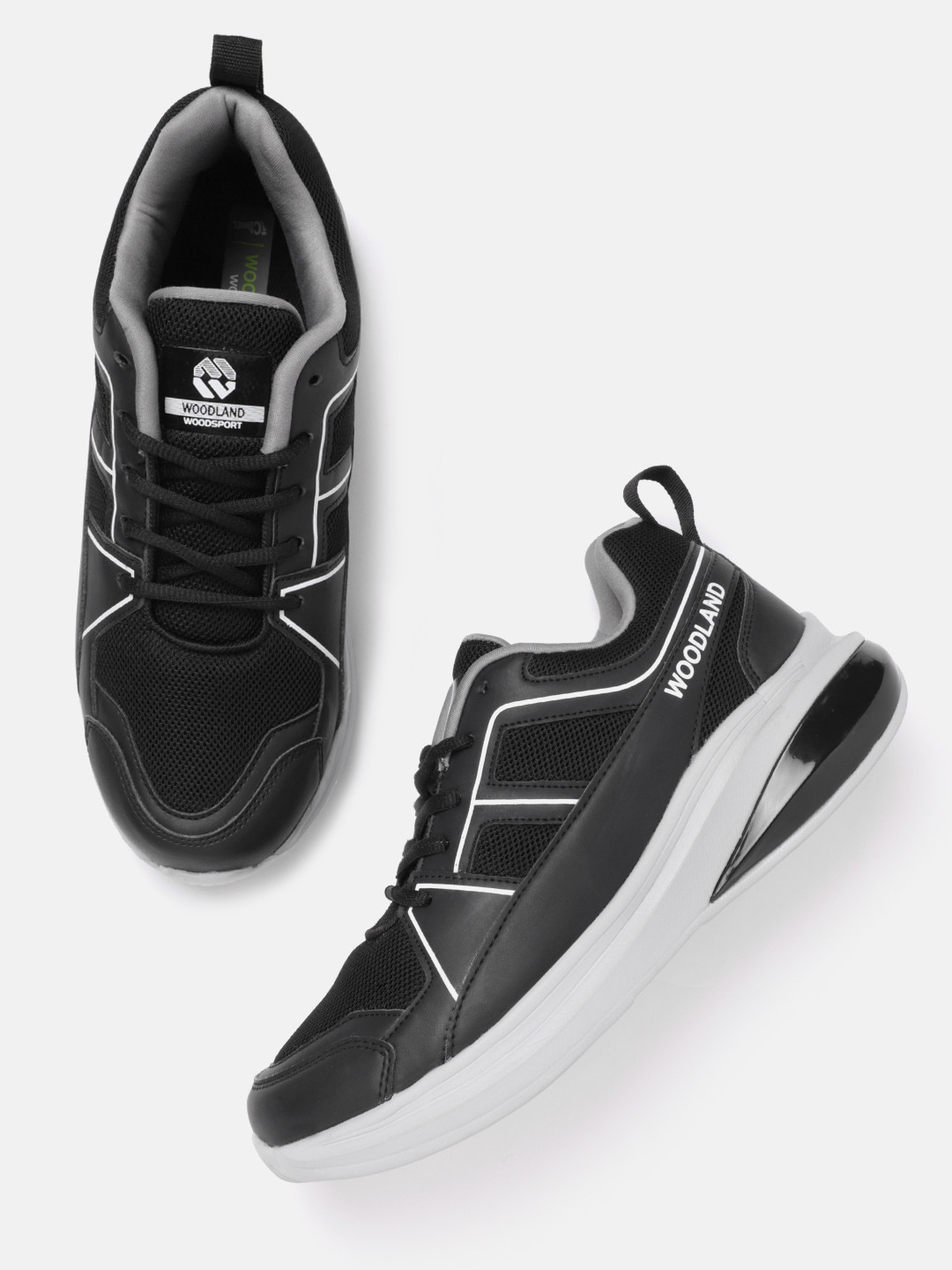 Buy Woodland Men Woven Design Round Toe Running Shoes - Sports Shoes ...