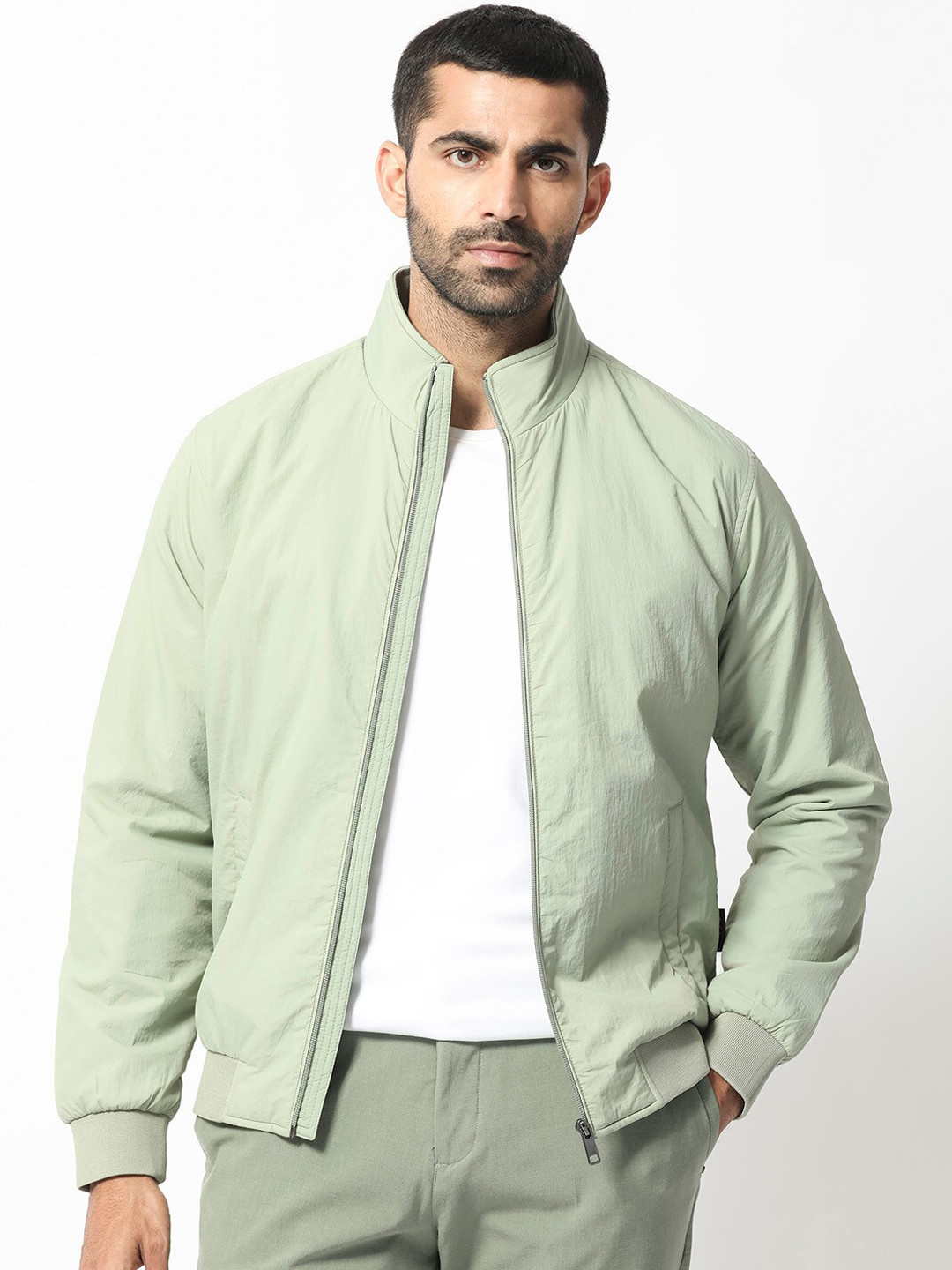 Buy RARE RABBIT Men Cerno Puffer Mock Collar Jacket - Jackets for Men ...