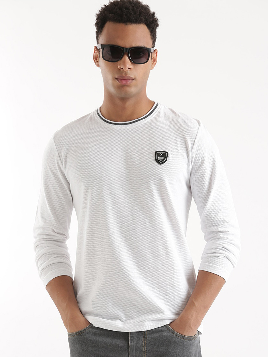 Buy WROGN Round Neck Cotton Slim Fit T Shirt - Tshirts for Men 25473562 ...