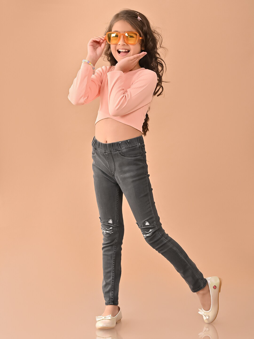 Buy Lilpicks Girls Ribbed Round Neck Crop Top Tops For Girls 25480362