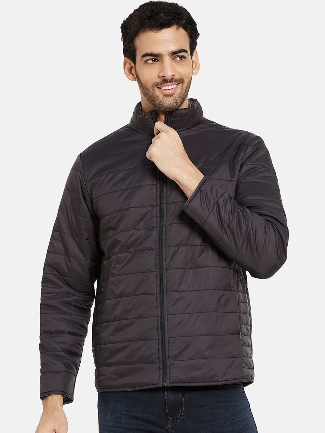 Buy METTLE Mock Collar Padded Jacket - Jackets for Men 25484000 | Myntra