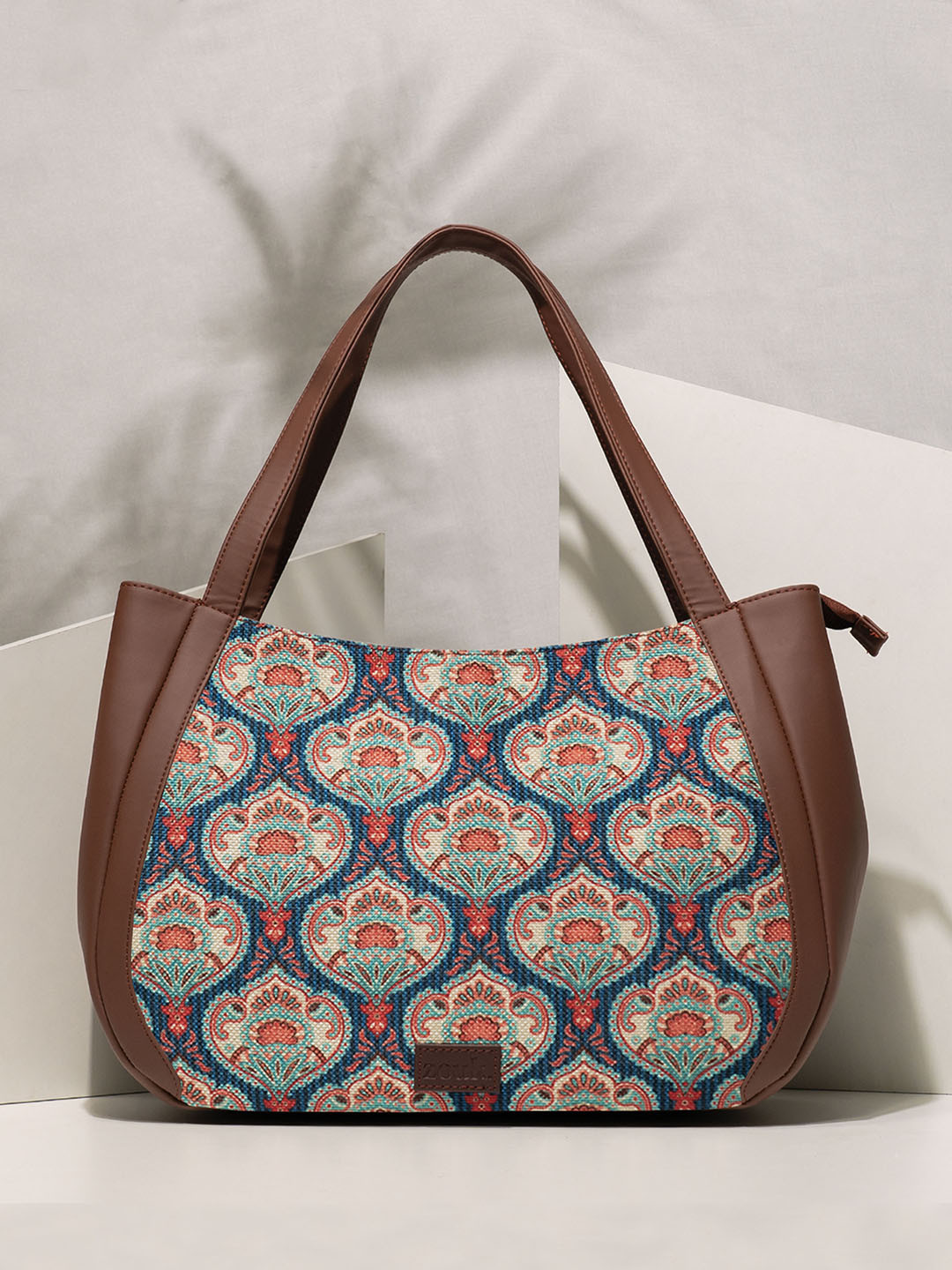Buy ZOUK Ethnic Motifs Printed Structured Jute Shoulder Bag - Handbags ...